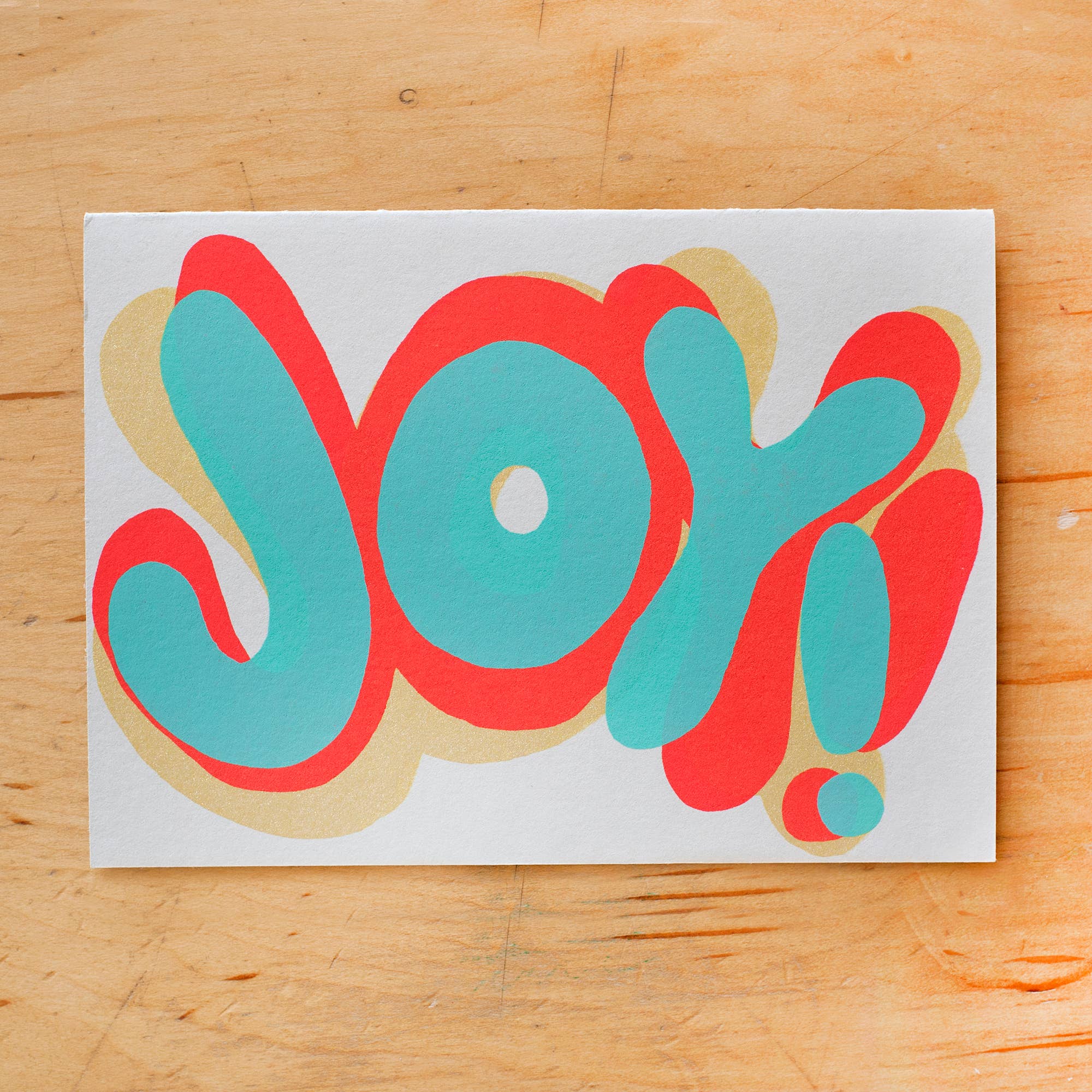 JOY SHADOW GREETING CARD – Golden Age Design