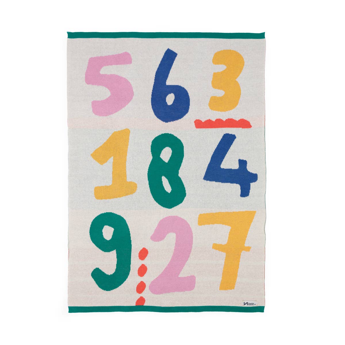 Cotton Knit Baby Blanket: Numbers – Golden Age Design