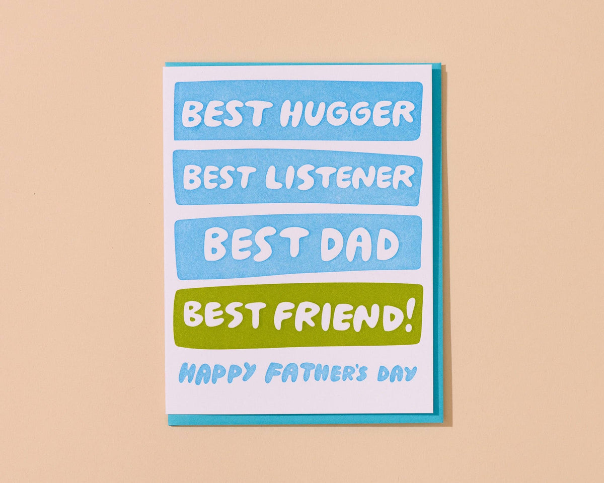 Best Hugger/Listener/Dad/Friend Father's Day Card – Golden Age Design
