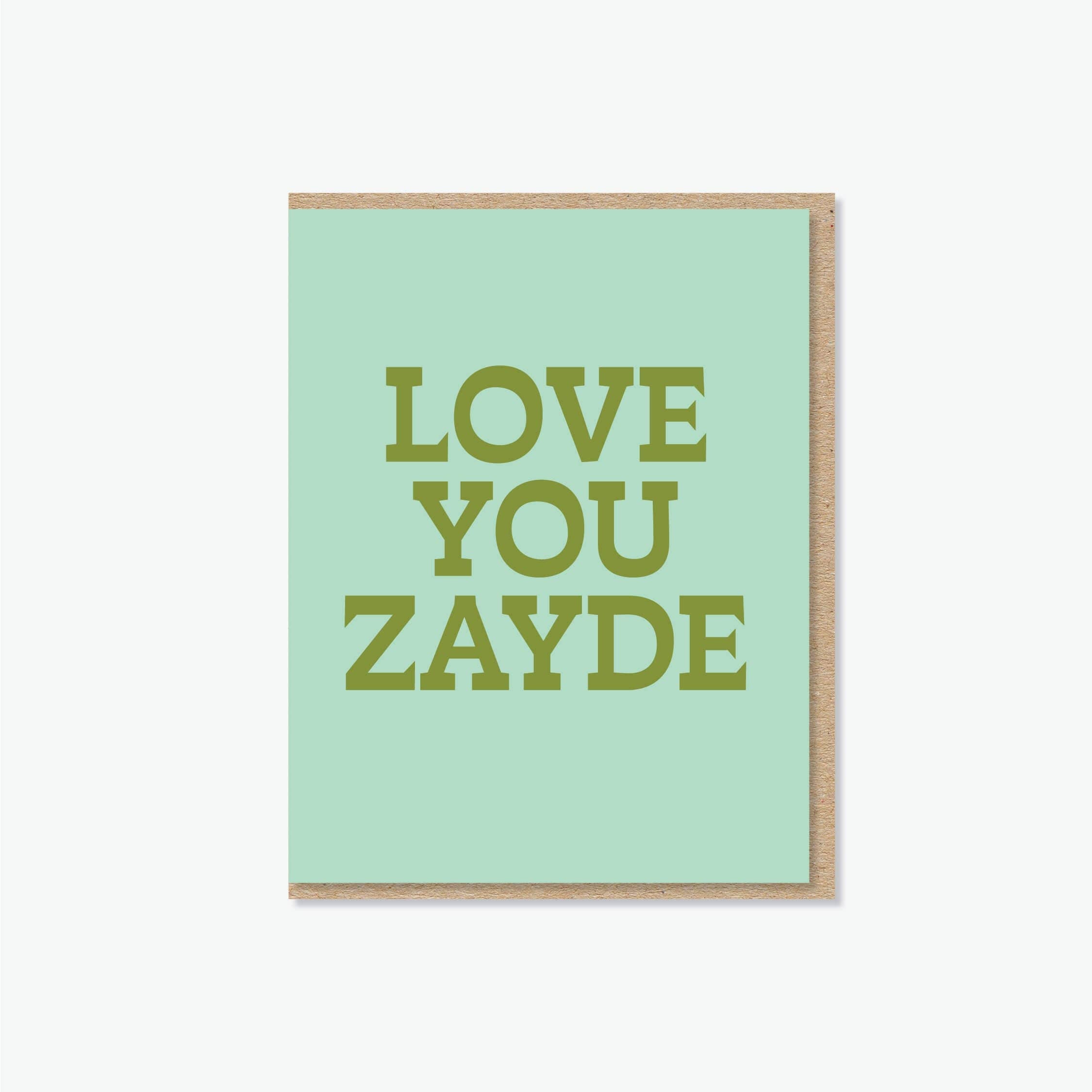 Love You Zayde Card – Golden Age Design