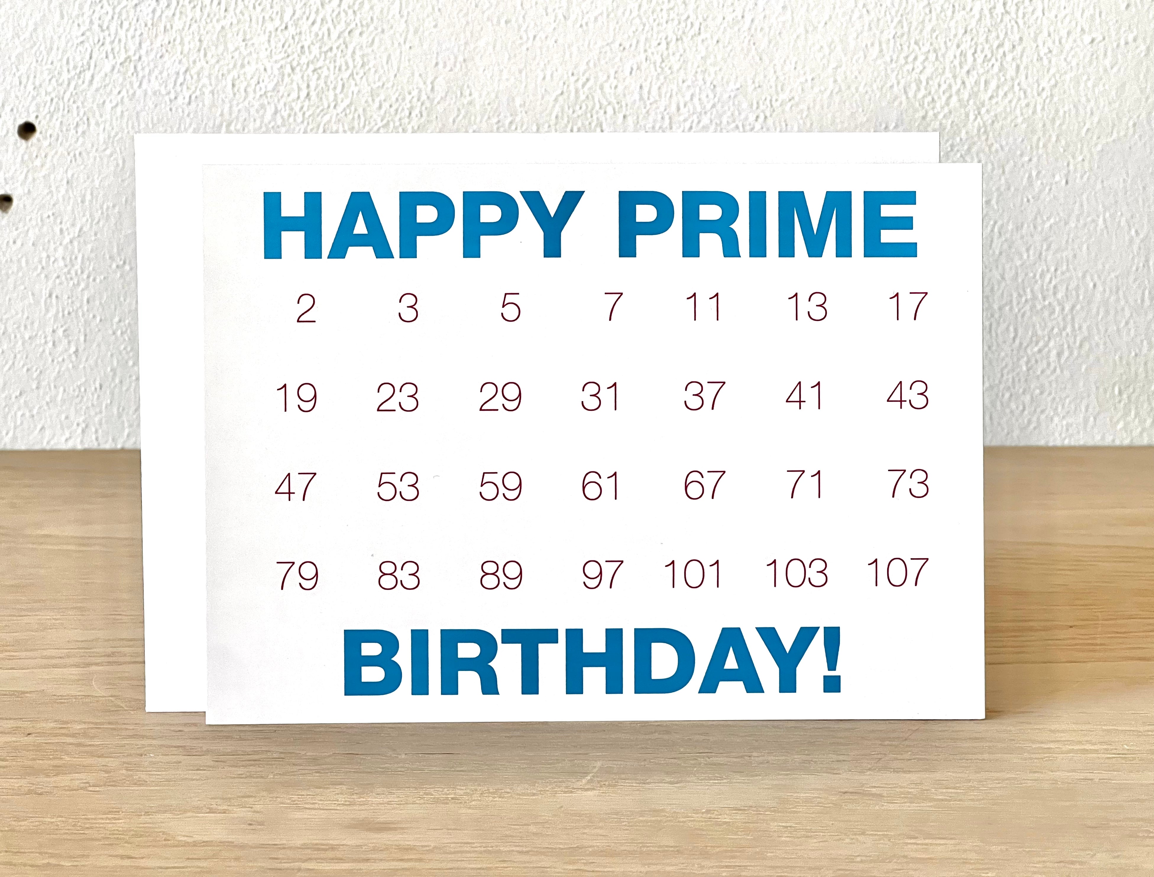 Prime Birthday Card – Golden Age Design